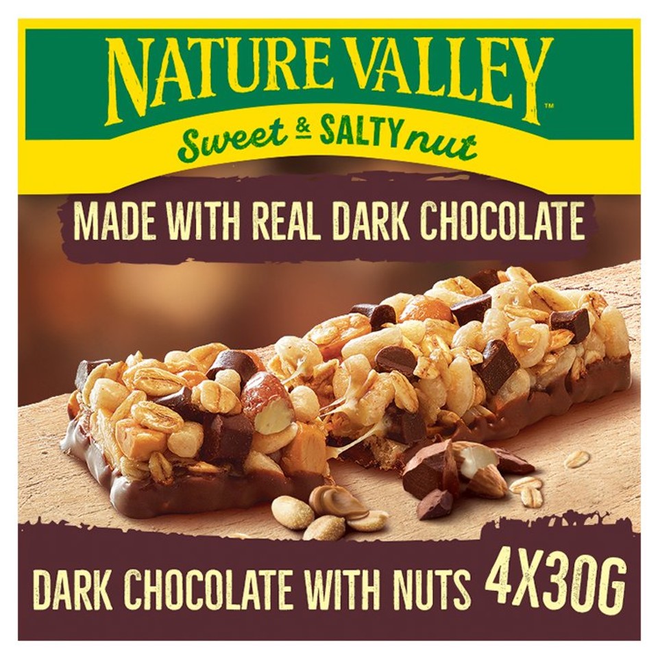 Nature Valley Sweet & Salty Nut Dark Chocolate with Peanuts Cereal Bars ...