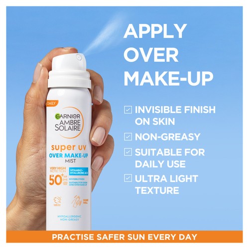 Ambre Solaire Super UV Over Makeup Mist SPF 50+ 75ml - Morrisons Online ...