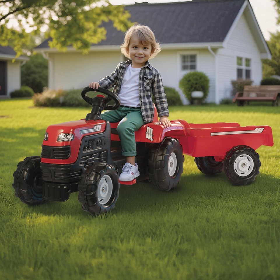 Dolu Tractor & Trailer Ride On - Morrisons Online Groceries & Offers