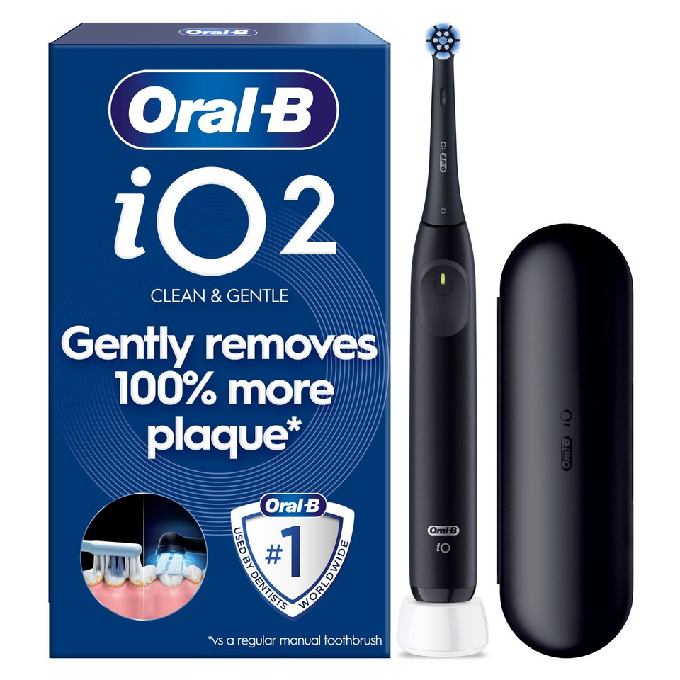 Oral-B iO2 Night Black Electric Toothbrush + Travel Case - Morrisons ...