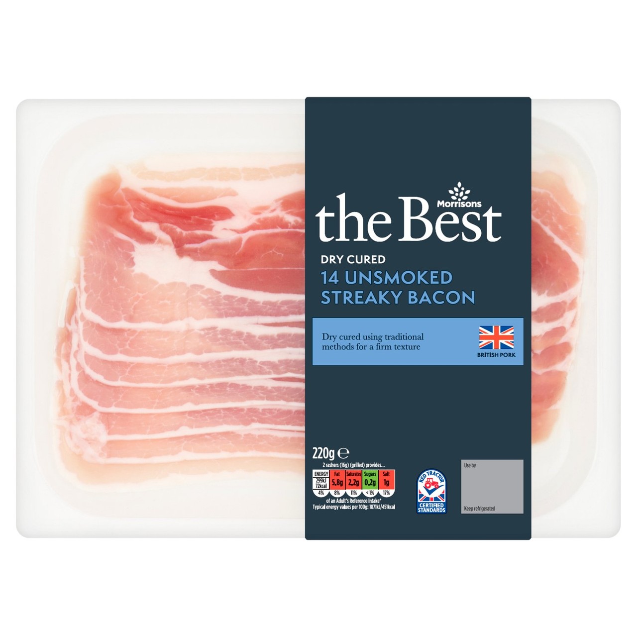Morrisons The Best Dry Cured Unsmoked Streaky Bacon - Morrisons Online ...