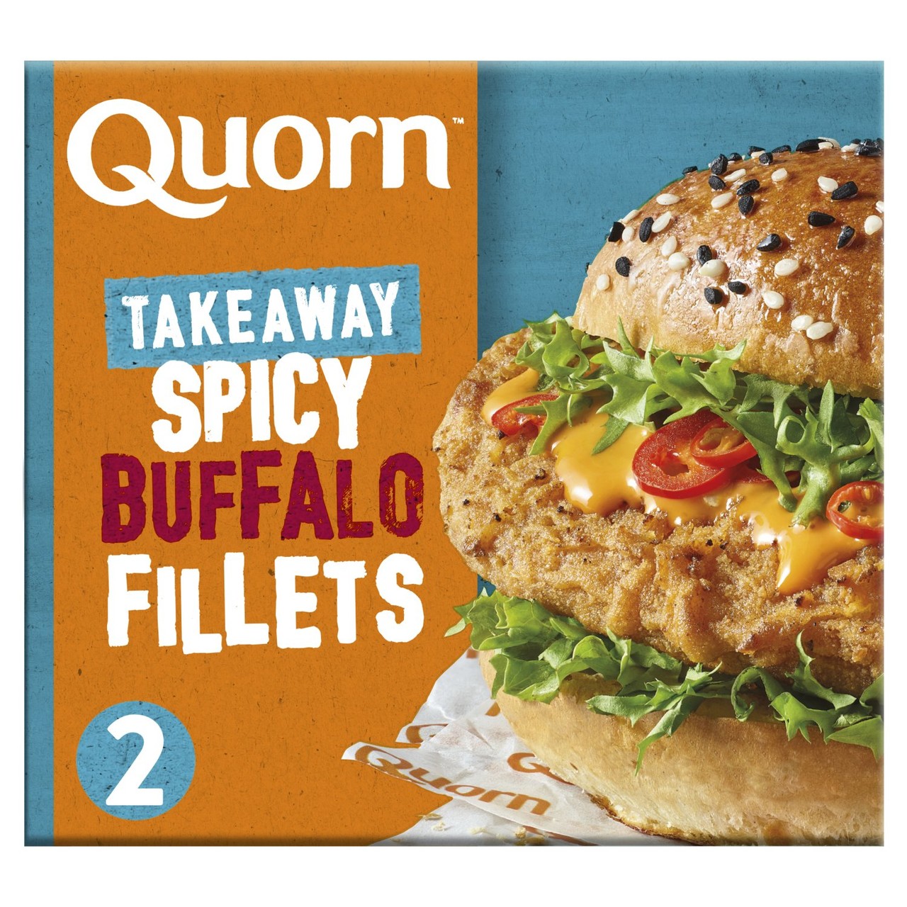 Quorn Takeaway Buffalo Fillet Vegan Burgers x 2 190g - Morrisons Online ...