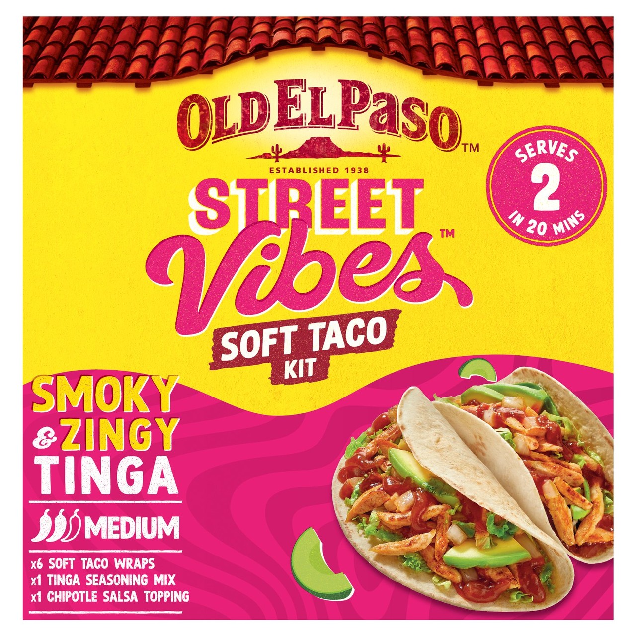 Old El Paso Mexican Street Vibes Tinga Soft Taco Kit 257g - Morrisons ...