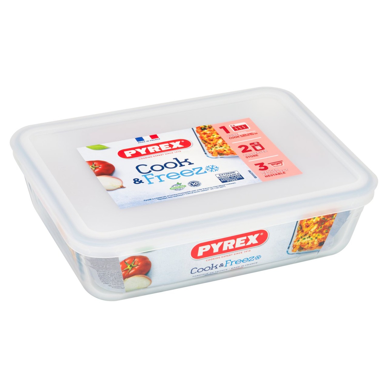 Pyrex Rectangular Dish With Lid 1.5 Litre - Morrisons Online Groceries ...