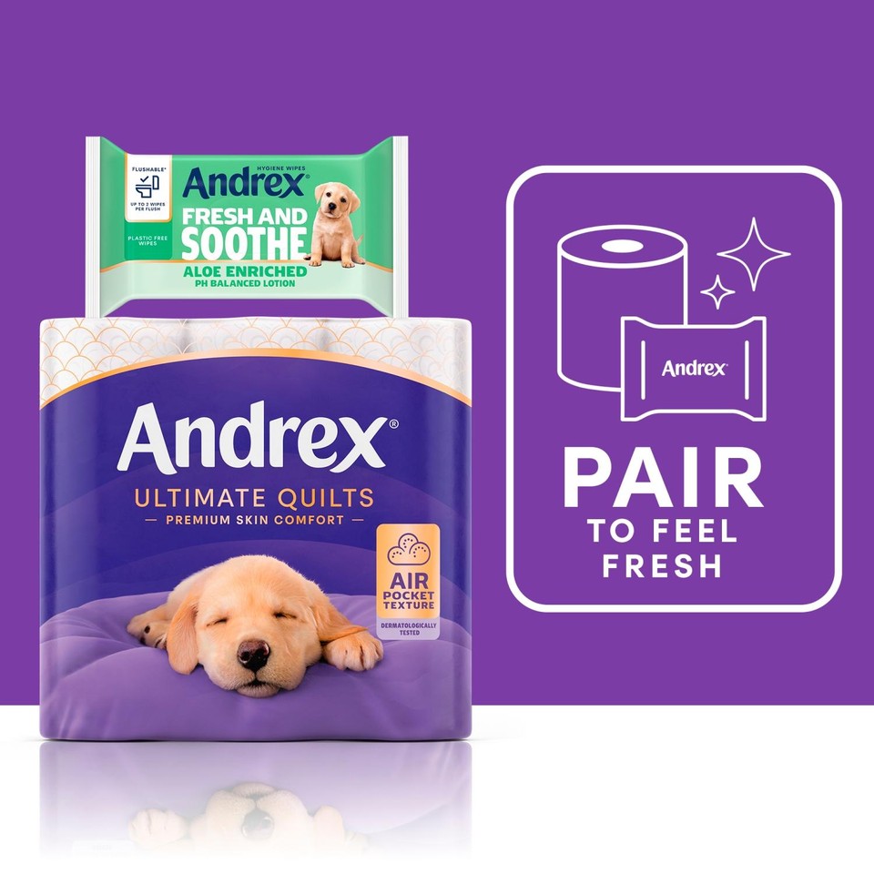 Andrex Ultimate Quilts Toilet Tissue 24 Rolls - Morrisons Online ...