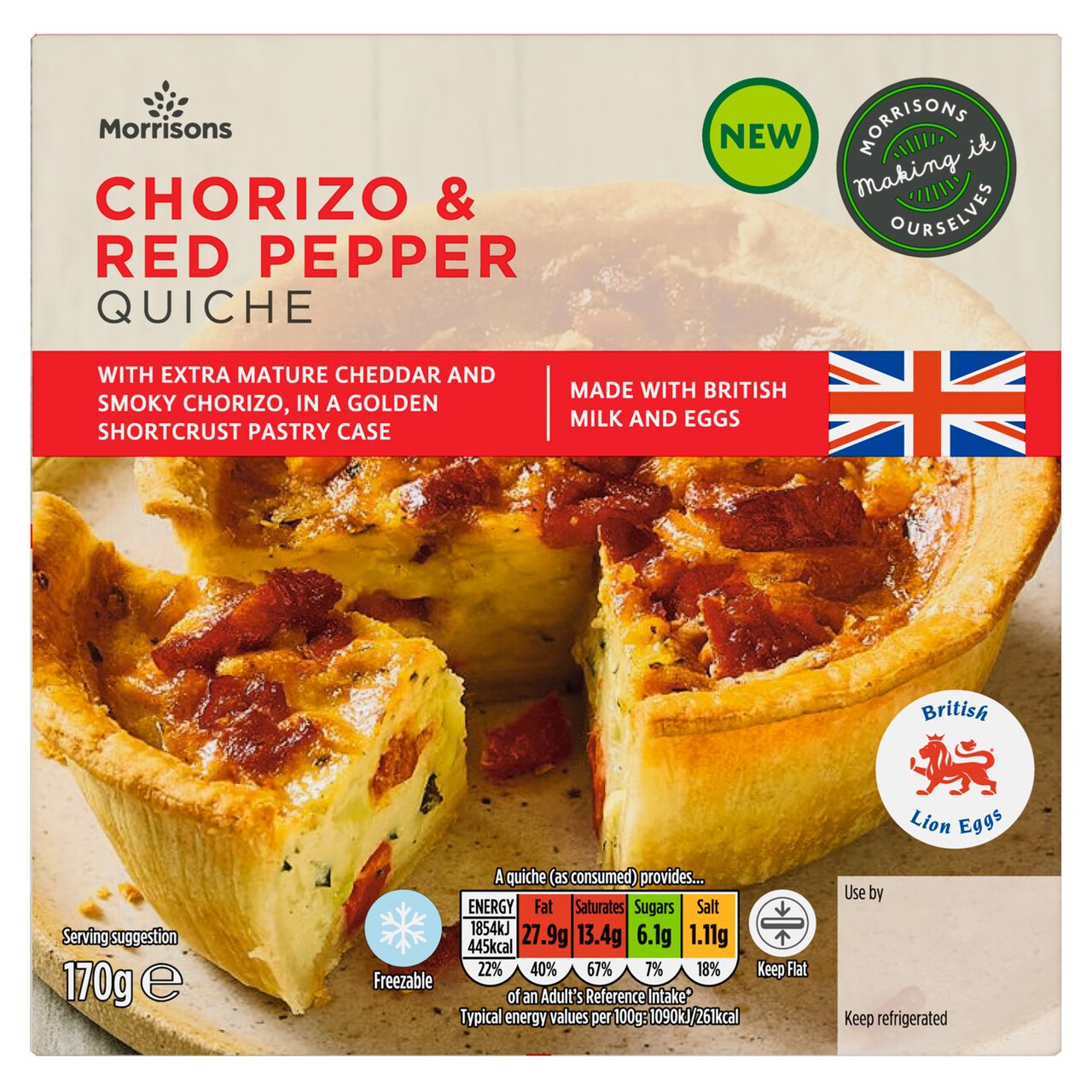 Morrisons Chorizo And Red Pepper Quiche - Morrisons Online Groceries ...