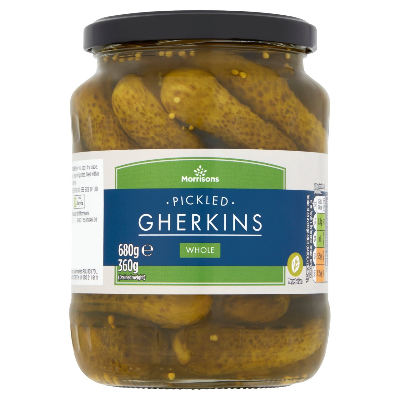 Morrisons Whole Gherkins (680g) - Morrisons Online Groceries & Offers