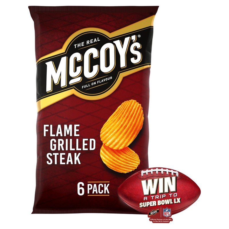 McCoy's Flame Grilled Steak Multipack Crisps 6 Pack - Morrisons Online ...