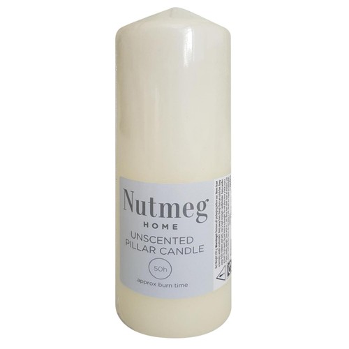 Nutmeg Home Ivory Pillar Candle Medium - Morrisons Online Groceries ...