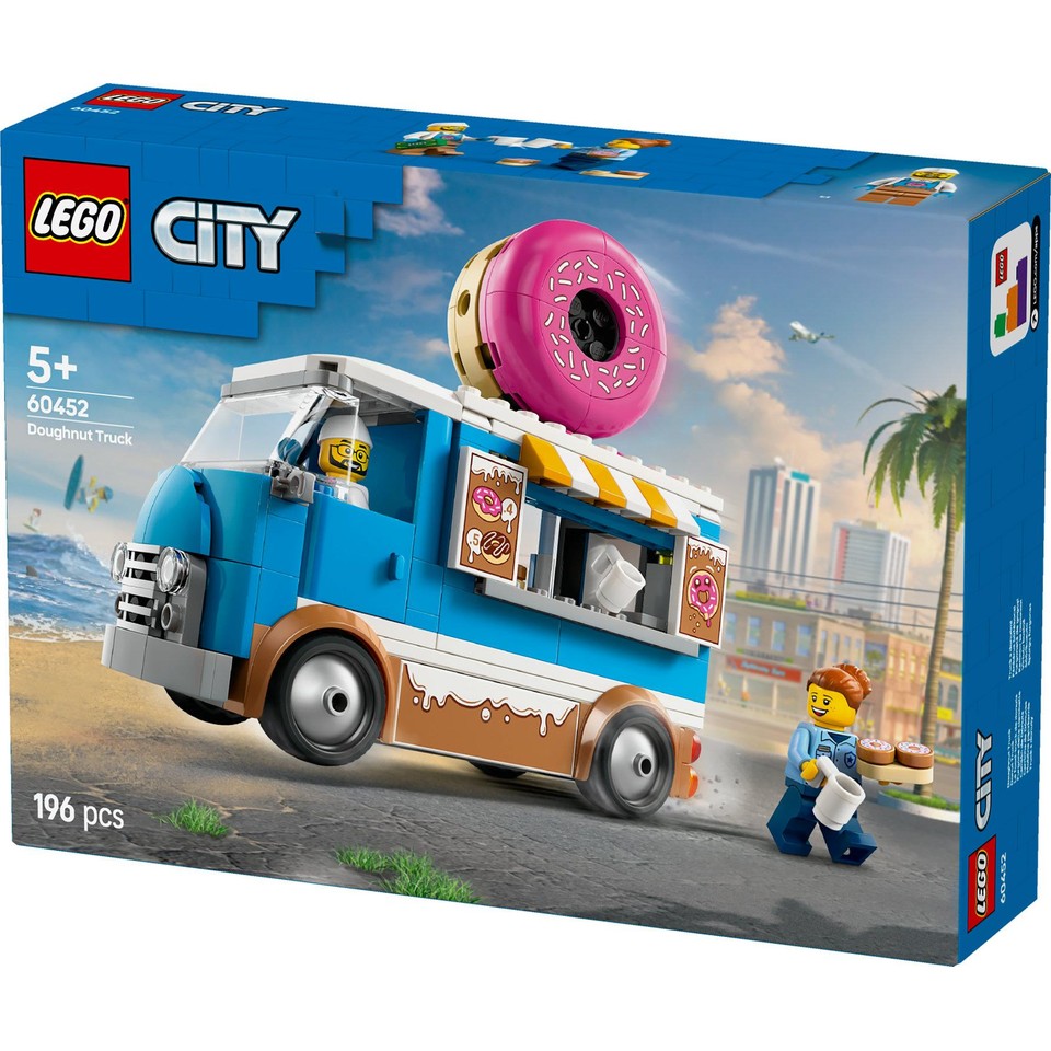 LEGO City Doughnut Truck Set with Toy Food 60452 - Morrisons Online ...