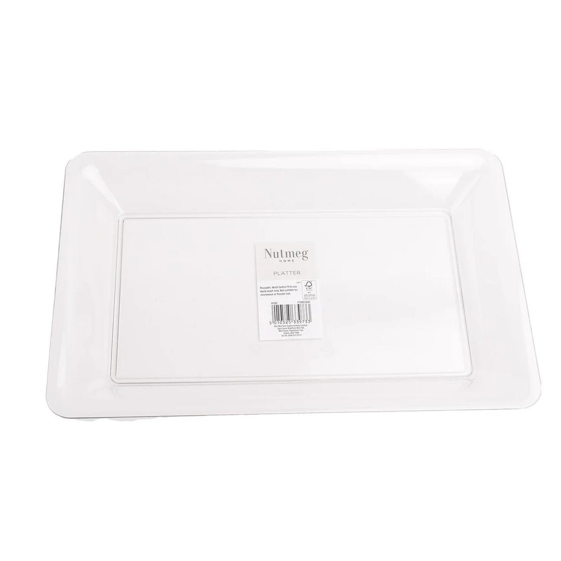 Nutmeg Home Clear Platter - Morrisons Online Groceries & Offers