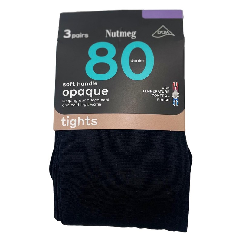Nutmeg 80D Opaque Tights With Lycra XL - Morrisons Online Groceries ...