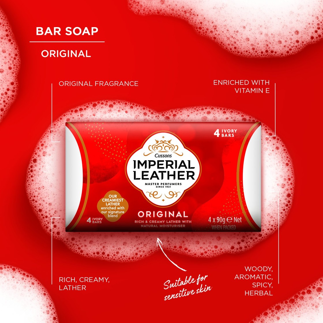 Imperial Leather Bar Soap Original - Morrisons Online Groceries & Offers