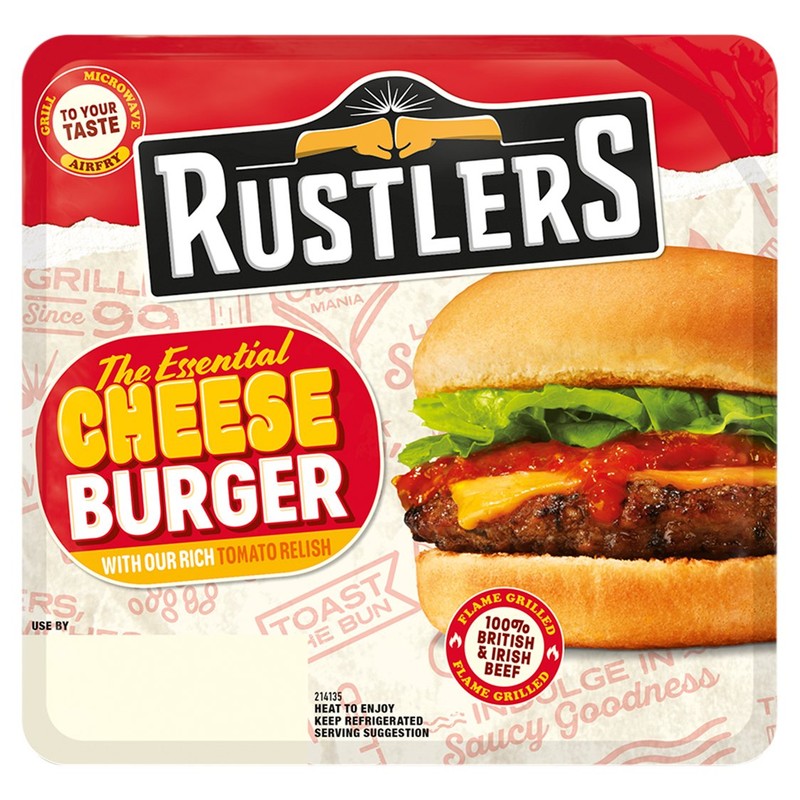 Rustlers The Essential Cheeseburger 166g - Morrisons Online Groceries ...