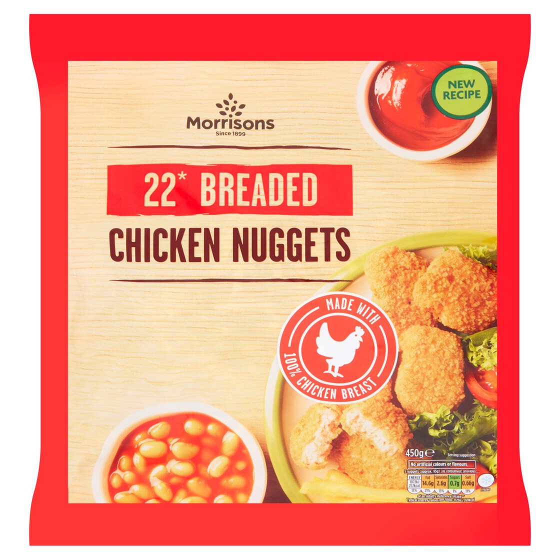 Morrisons 22 Breaded Chicken Nuggets 450g - Morrisons Online Groceries ...