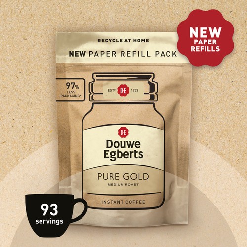Douwe Egberts Pure Gold Instant Coffee Refill 150G - Morrisons Online ...