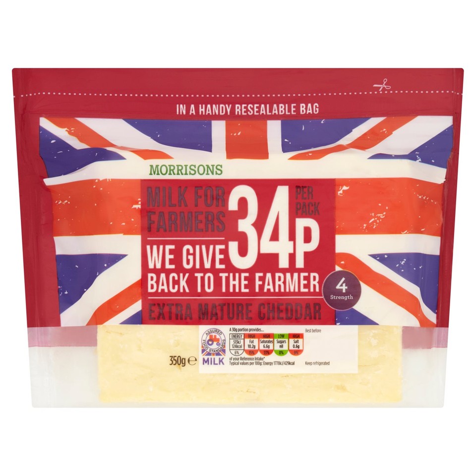 Morrisons For Farmers Extra Mature Cheddar - Morrisons Online Groceries ...
