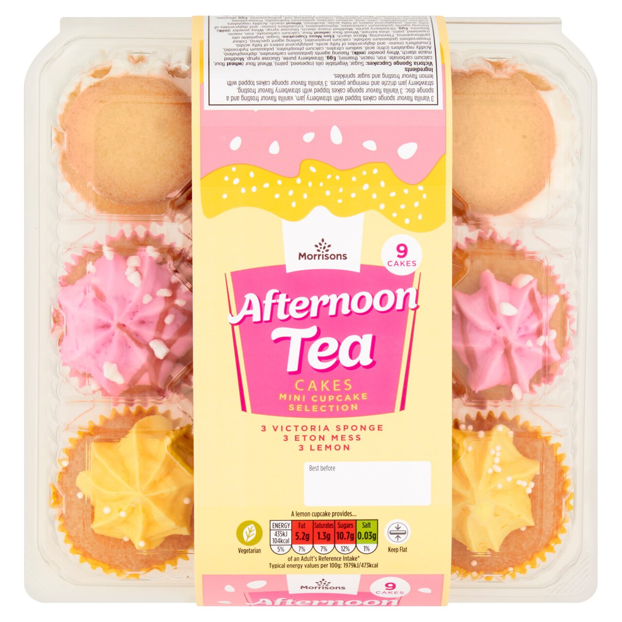Morrisons Afternoon Tea Mini Cupcake Selection 9 Pack - Morrisons ...