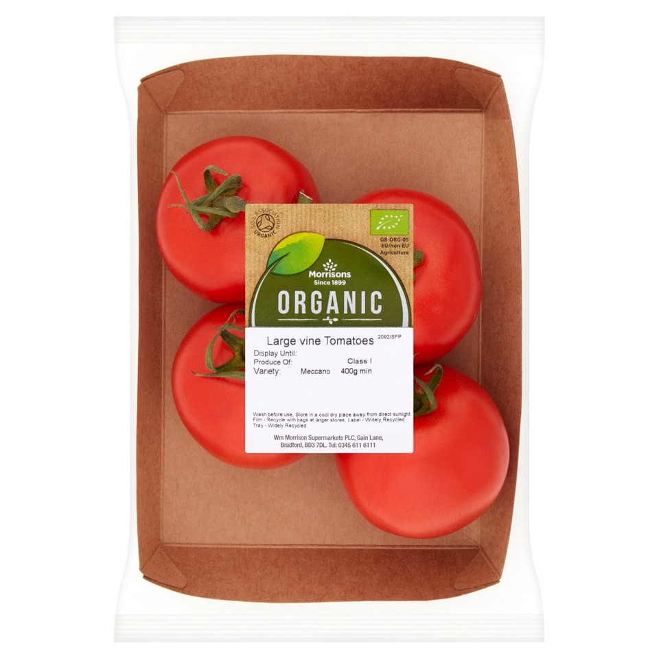 Morrisons Market Street Organic Large Vine Ripened Tomatoes - Morrisons ...