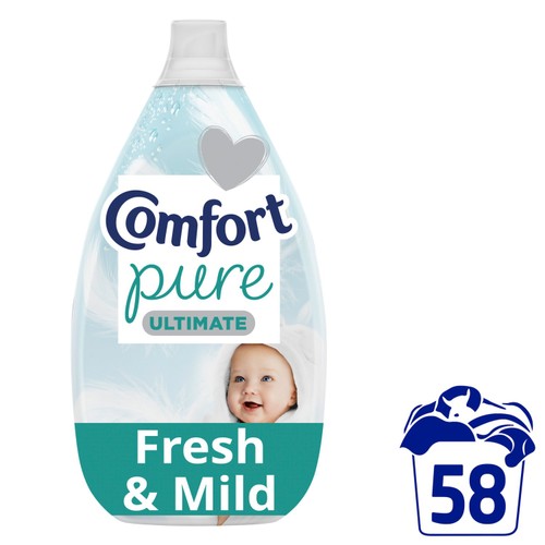 Comfort Ultimate Pure Fabric Conditioner Fresh & Mild 58 Washes ...