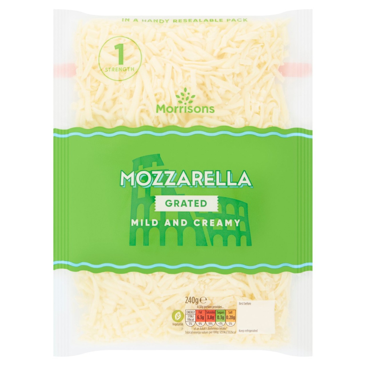 Morrisons Grated Mozzarella 240g - Morrisons Online Groceries & Offers