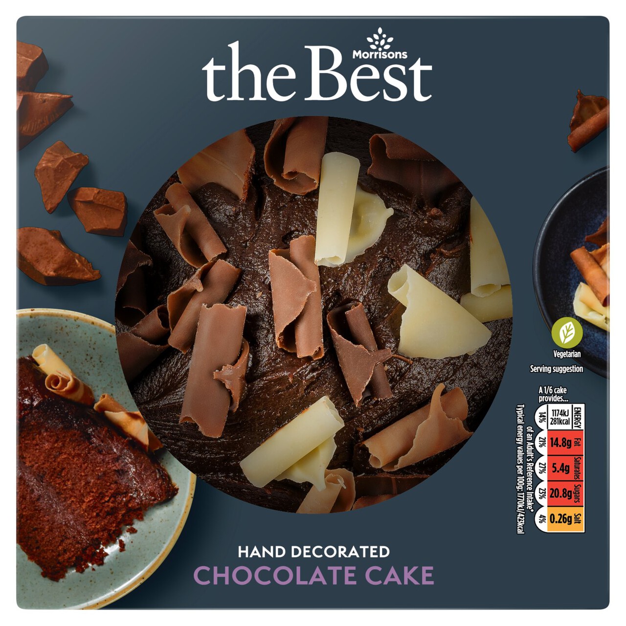 Morrisons The Best Hand Decorated Belgian Chocolate Cake Serves 6 ...