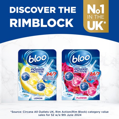 Bloo Power Active Rim Block Lemon 50G - Morrisons Online Groceries & Offers