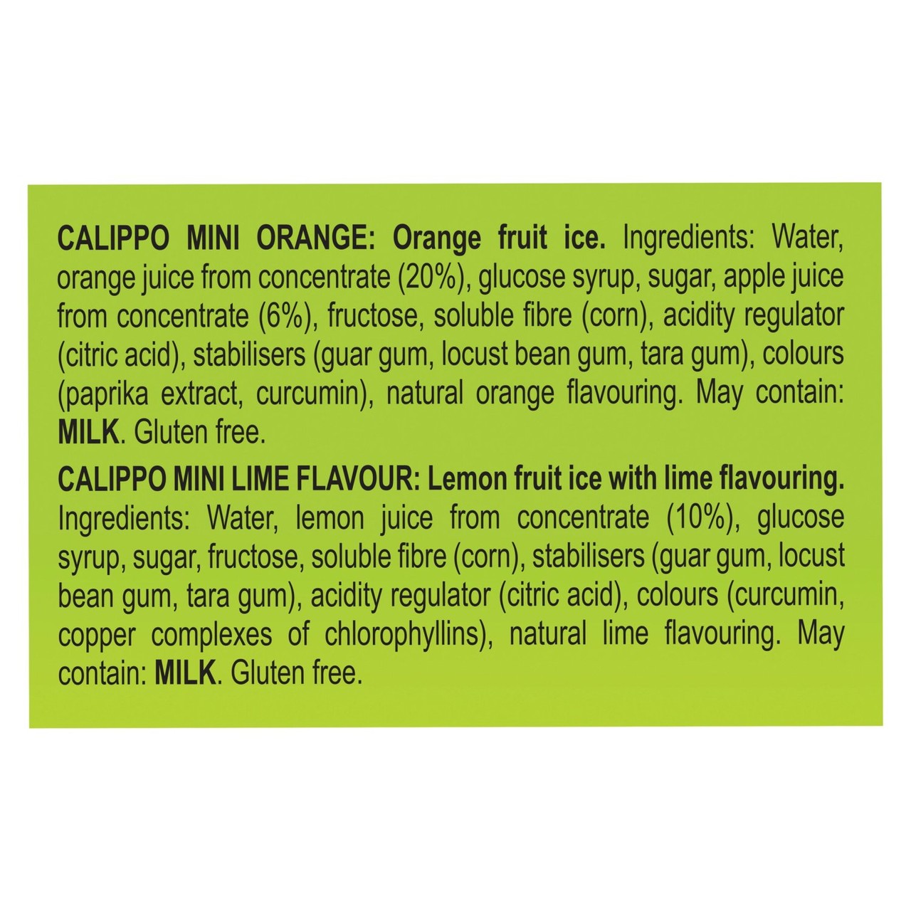 Calippo Mini Orange & Lime Ice Lollies - Morrisons Online Groceries ...