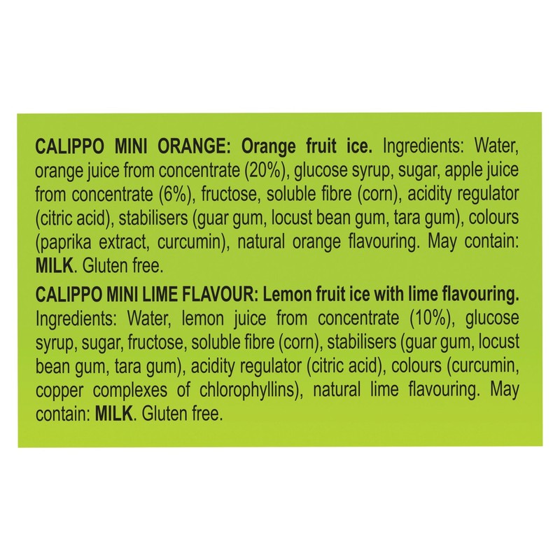 Calippo Mini Orange & Lime Ice Lollies - Morrisons Online Groceries ...