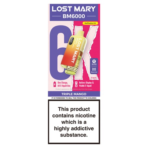 Lost Mary BM600 Refilled Kit Triple Mango - Morrisons Online Groceries & Offers