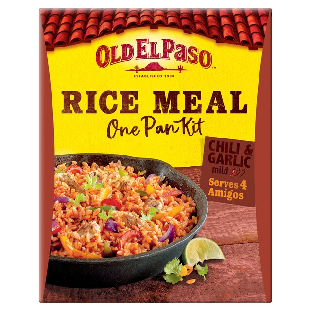 Old El Paso Chili & Garlic One Pan Rice Meal Kit - Morrisons Online ...