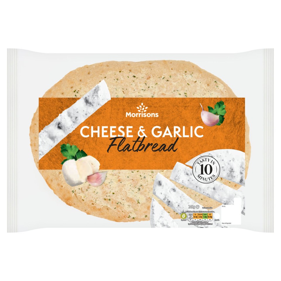Morrisons Cheese & Garlic Flatbread - Morrisons Online Groceries & Offers