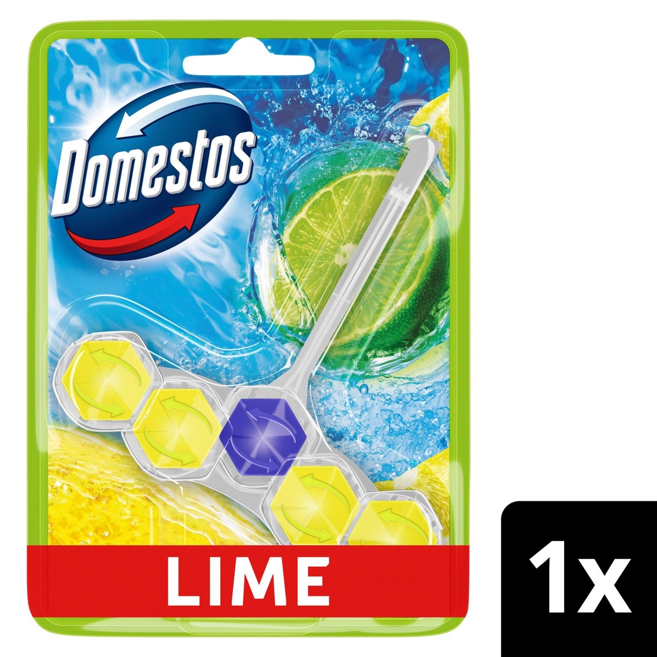 Domestos Power 5 Toilet Rim Block Freshener Lime 50g - Morrisons Online ...