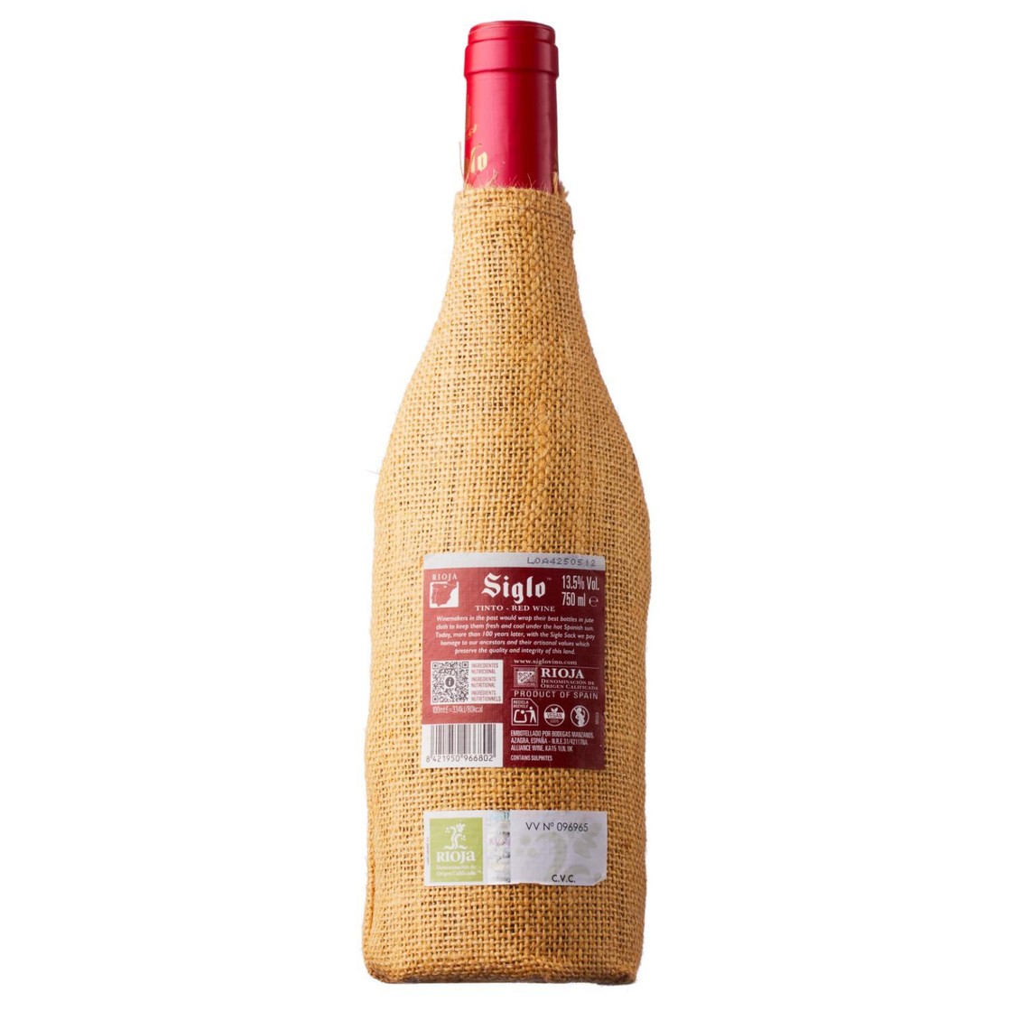 Siglo Saco Rioja Tempranillo Red Wine 75CL - Morrisons Online Groceries ...
