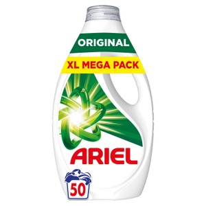 Ariel Original Laundry Liquid 50 Washes - Morrisons Online Groceries ...