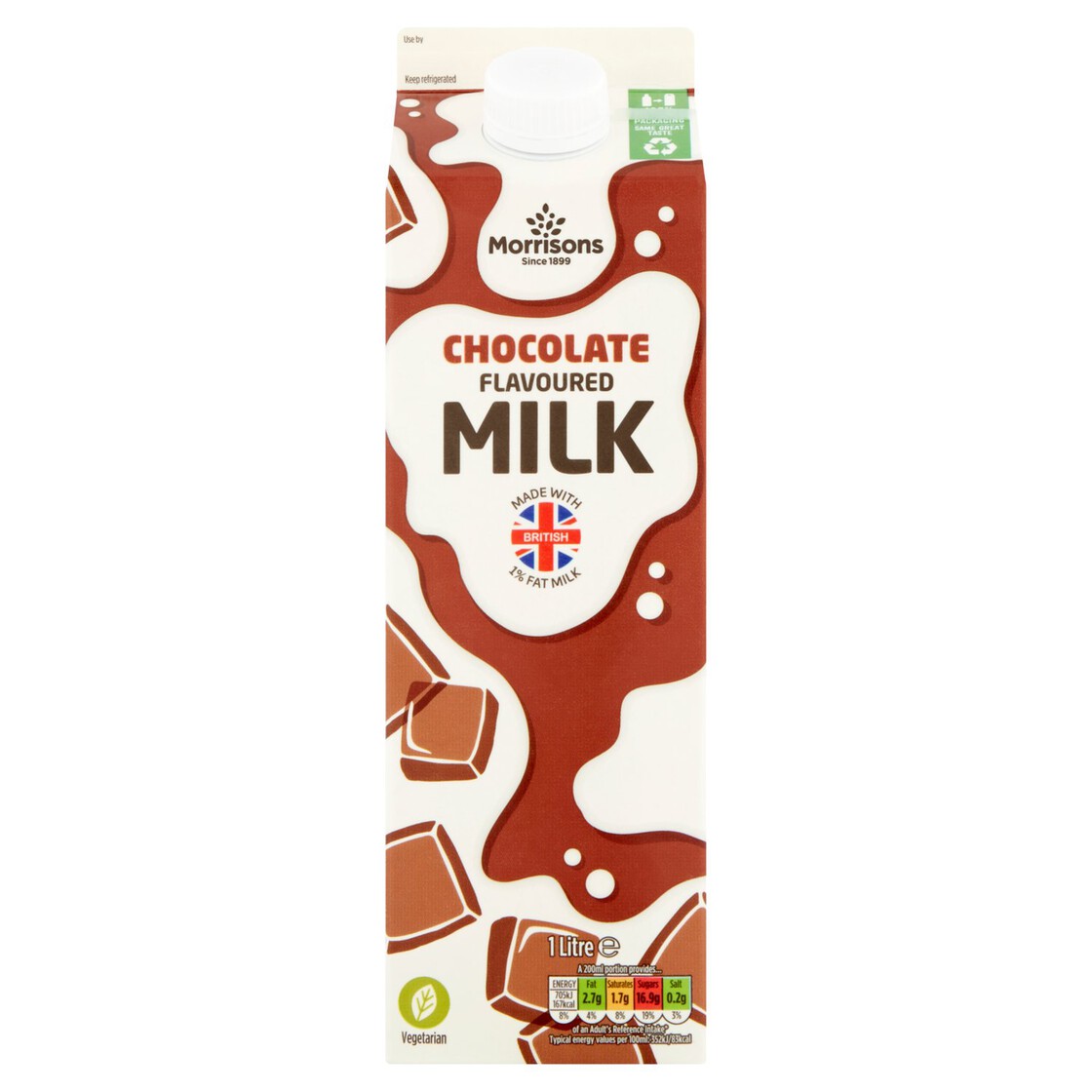 Morrisons Chocolate Flavoured Fresh Milk - Morrisons Online Groceries ...