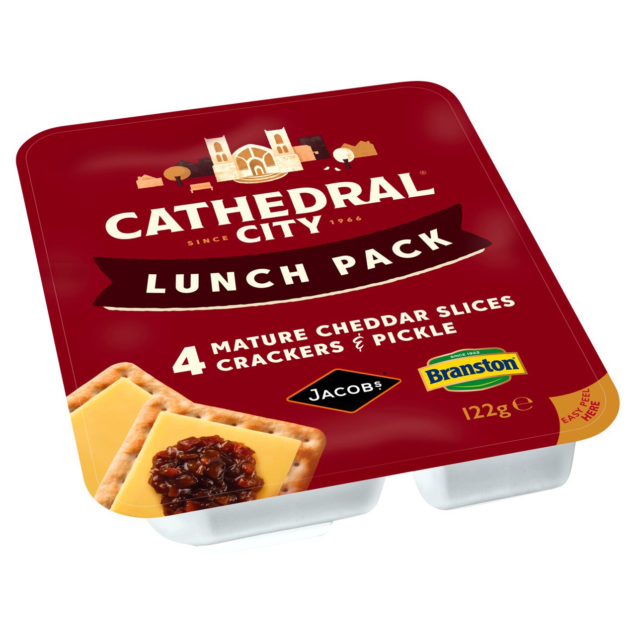 Cathedral City Mature Cheese With Crackers & Pickle Lunch Pack 122g - Morrisons Online Groceries ...