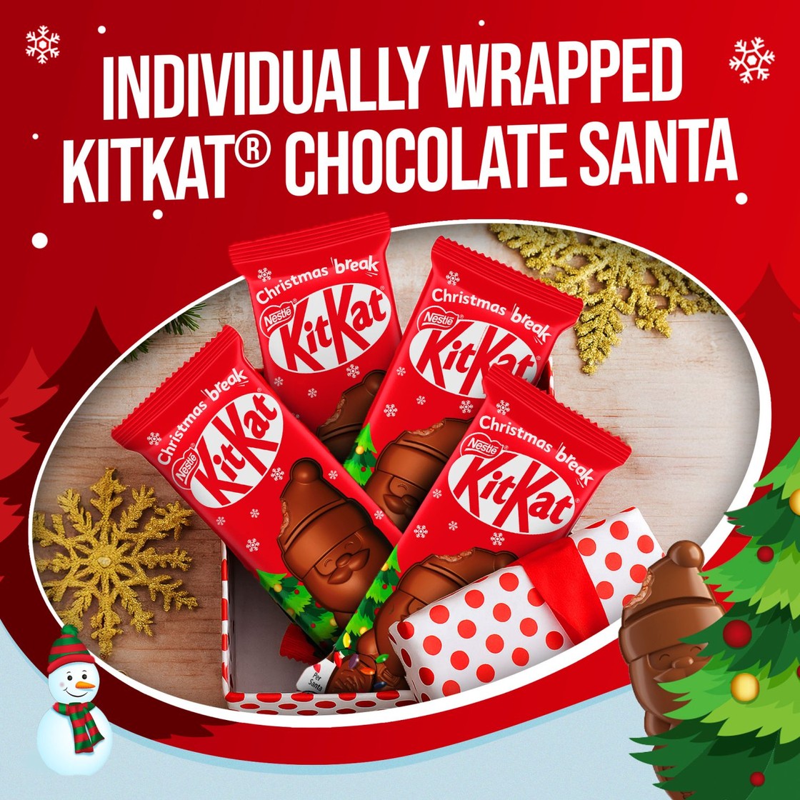 Kit Kat Santa Milk Chocolate Christmas Figure 29g - Morrisons Online ...