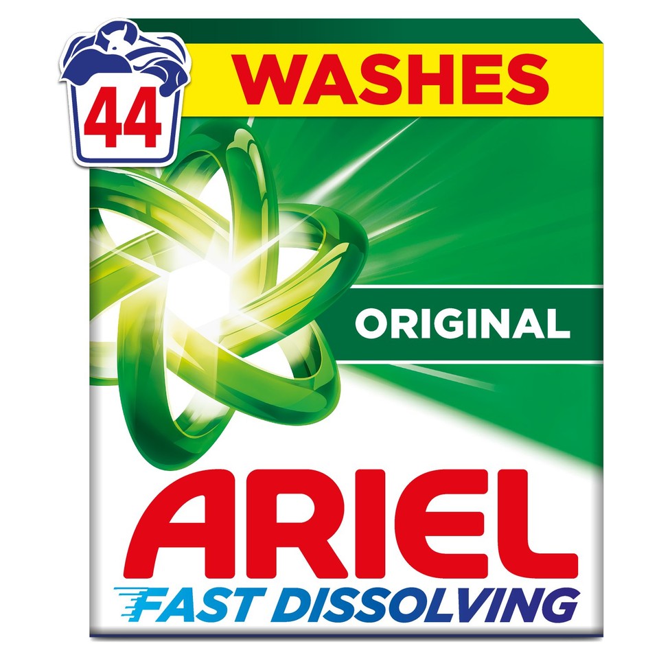 Ariel Original Laundry Powder 44 Washes - Morrisons Online Groceries ...