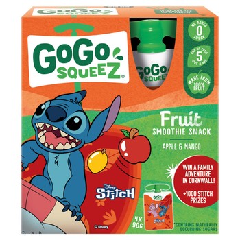GoGo SqueeZ Fruit Smoothie Snack Apple and Mango - Morrisons Online ...